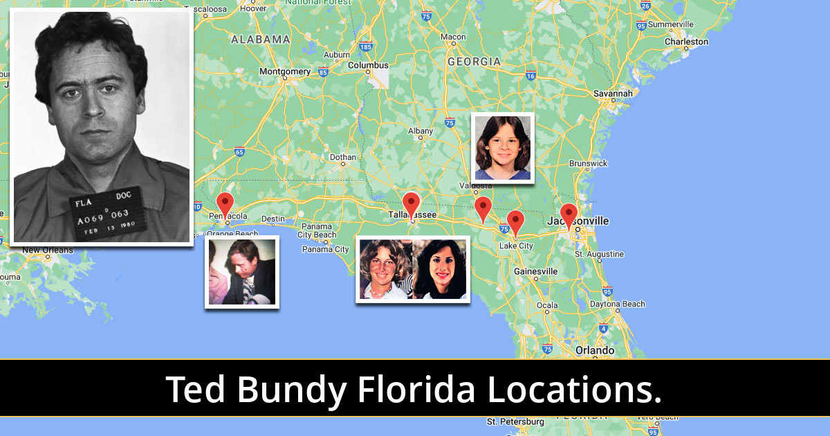 Ted Bundy Florida Locations and Map